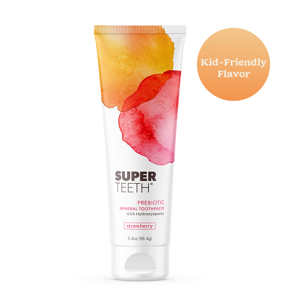 Prebiotic Mineral Toothpaste with Hydroxyapatite - Strawberry – SuperTeeth