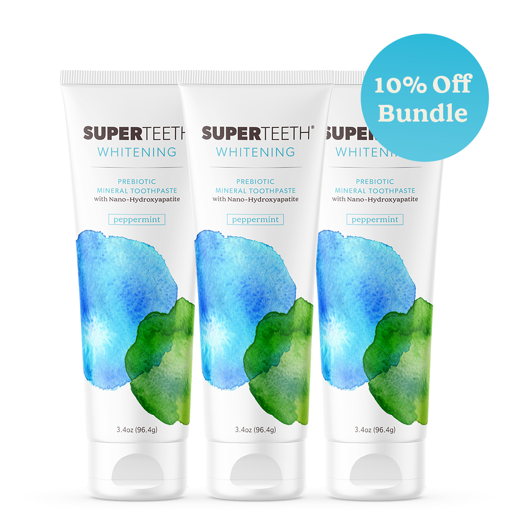 Whitening Prebiotic Toothpaste 3 Pack Bundle – SuperTeeth